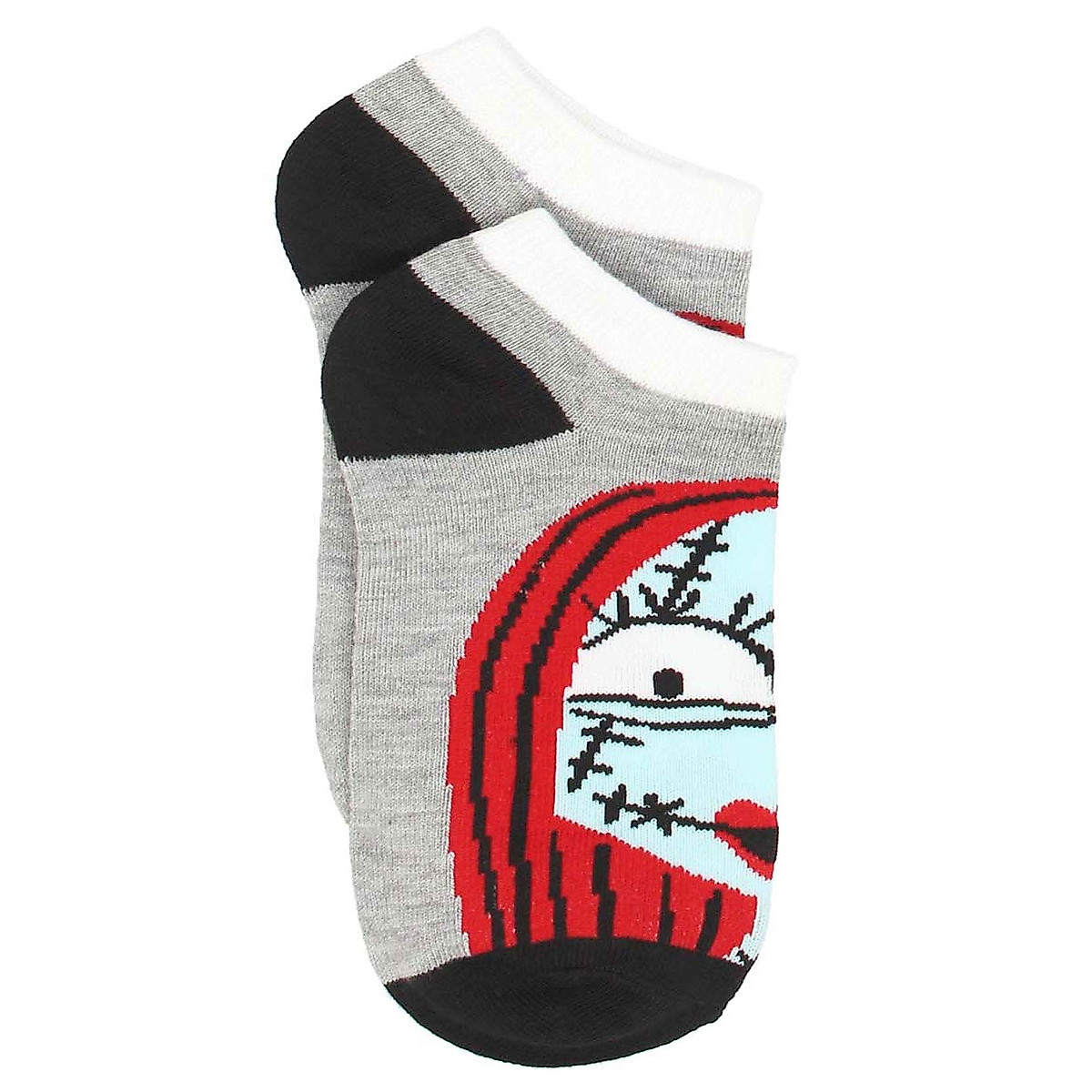 Disney The Nightmare Before Christmas Womens Socks, 6 pack, Jack Sally Purple, Large (9-11)