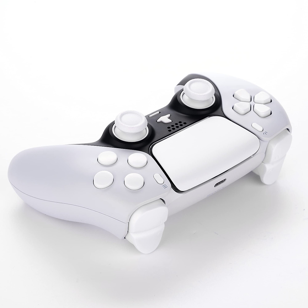 Z&Hveez Replacement Buttons Kit for PS5 Controller, D-pad & Action Buttons & L1 R1 L2 R2 Triggers & Faceplate Cover, Full Set Buttons with Repair Tools For DualSense Controller (White)