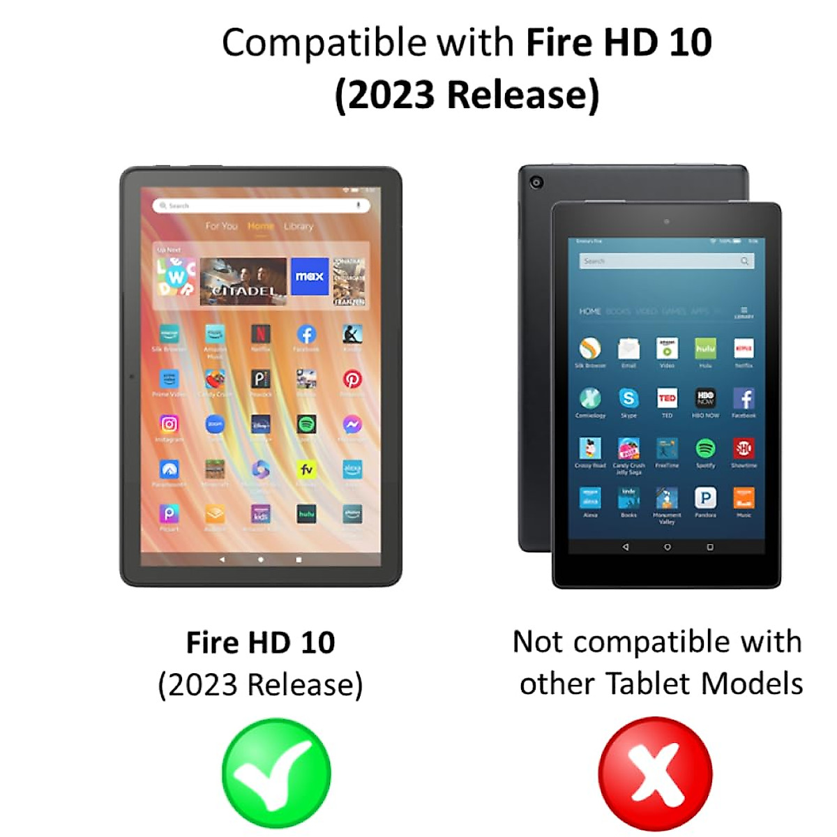 Anti-Glare Screen Protector (2 Pack), for Amazon Fire HD 10, (13th Gen, 2023 release)