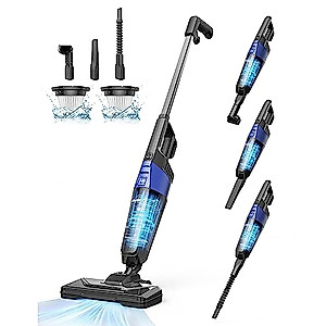 Small Vacuum Cleaner, Aspiron Stick Vacuum Cleaner with 20kPa Powerful Suction & 0.88QT Dust Cup and 16ft Power Cord, 5-in-1 Handheld Lightweight Bagless Vacuum Cleaner Carpet and Floor for Pet