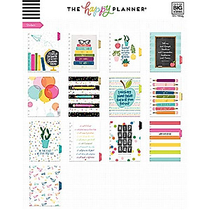 me & my BIG ideas The Happy Planner Box Kit - Never Be Erased Theme - August 2019 to July 2020 - Monthly Layout - 1 Folder, 13 Dividers, 89 Stickers, 3 Sticky Note Pads, 2 Rolls Washi Tape - Big Size