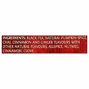 Twinings Pumpkin Spice Chai Tea, Caffeinated Black Tea Naturally Flavored with Aromatic Spices and Ginger, Tea Bags Individually Wrapped, 20 Count Ea (Pack of 2)