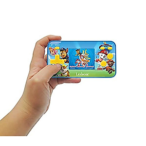 Lexibook Paw Patrol Chase, Cyber Arcade Pocket Portable Gaming Console, 150 Games, LCD, Battery Operated, Red / Blue, JL1895PA