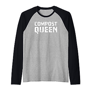 Compost Queen Homestead Garden Composting Raglan Baseball Tee