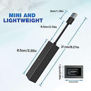 Xahpower PS4 Camera Adapter for PSVR/PS5, PS VR Converter Cable Comaptible with PlayStation 5 Console, USB3.0 VR Games Accessories (Small)
