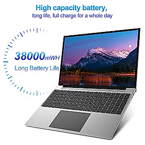 jumper 16" Laptop, Quad-Core Intel N100 CPU, 16GB DDR4 RAM 512GB SSD, FHD IPS Screen(1920x1200), Windows 11 Laptop Computer with Four Stereo Speakers, Dual Band-WiFi, BT4.0, 38WH Battery, Gray.