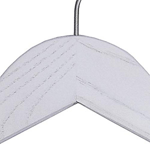NAHANCO 20917WB, 17” Premium Wooden Suit Hanger, Low Gloss Whitewash – 100/CTN