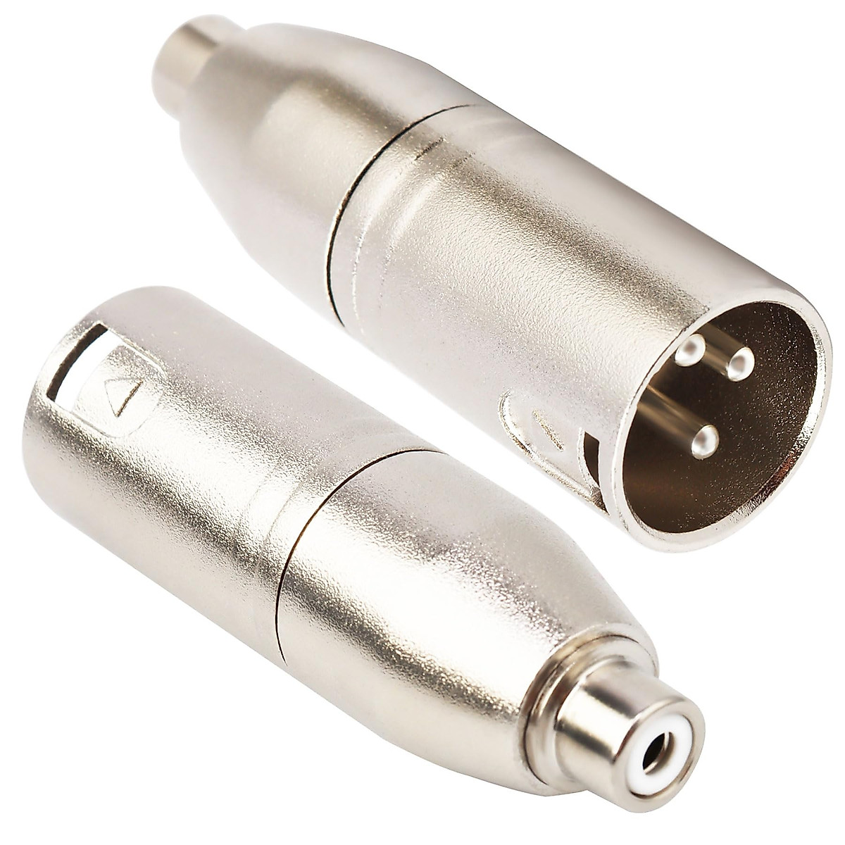 tisino Female RCA to XLR Male Adapter, XLR to RCA Converter Gender Changer Audio Coupler Connector - 2 Pack