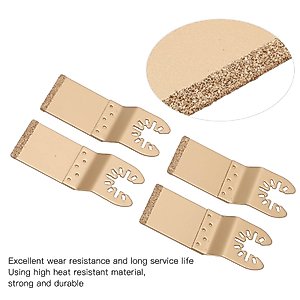 Oscillating Multi Tool Blade for Grout Removal with Carbide Grits Flush Cut, Universal fit Multitool Attachment for Grout, Mortar, Tile, Plaster,Masonry, Brick