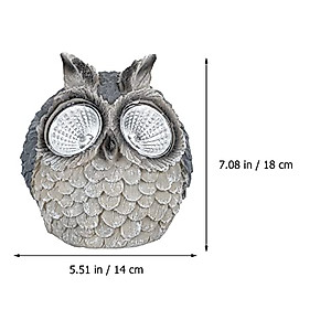 Animal Solar Lamp Resin Owl Garden Light LED Outdoor Animal Sculpture Figurine Lights Landscape Lighting for Lawn Yard Patio Pathway