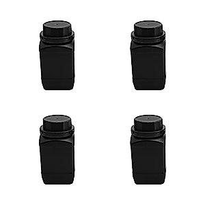 Othmro 5pcs 500ml/16.91oz Plastic Lab Chemical Reagent Bottles,50mmx145mm(IDxH) Square Wide Mouth Liquid/Solid Sample Storage Container Sealing Bottles Black with Anti-theft Cap