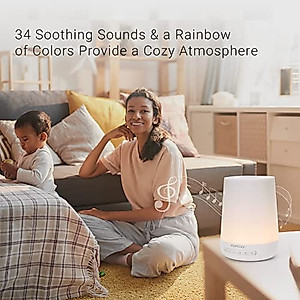 Baby Sound Machine, Momcozy White Noise Machine for Baby Sleeping with Night Light, Toddler Sleep Trainer with 34 Soothing Sounds, Timer, App Remote Control, Personal Sleep Routine (Blue)