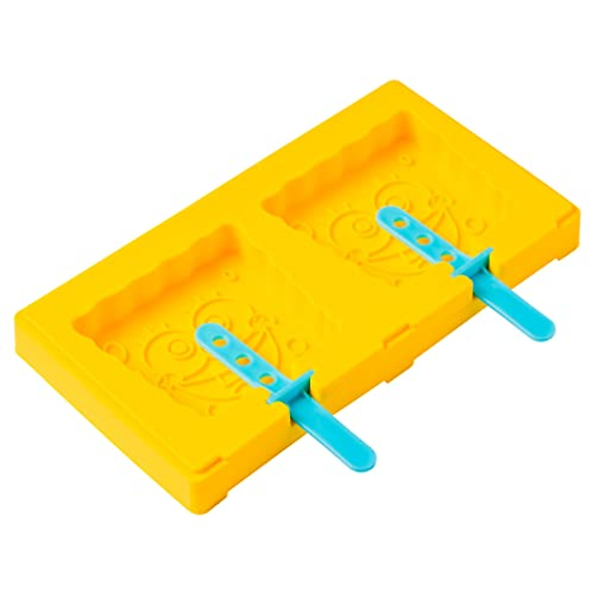 Silver Buffalo Nickelodeon's Spongebob Squarepants 2pc Popsicle Maker Set, Regular, yellow