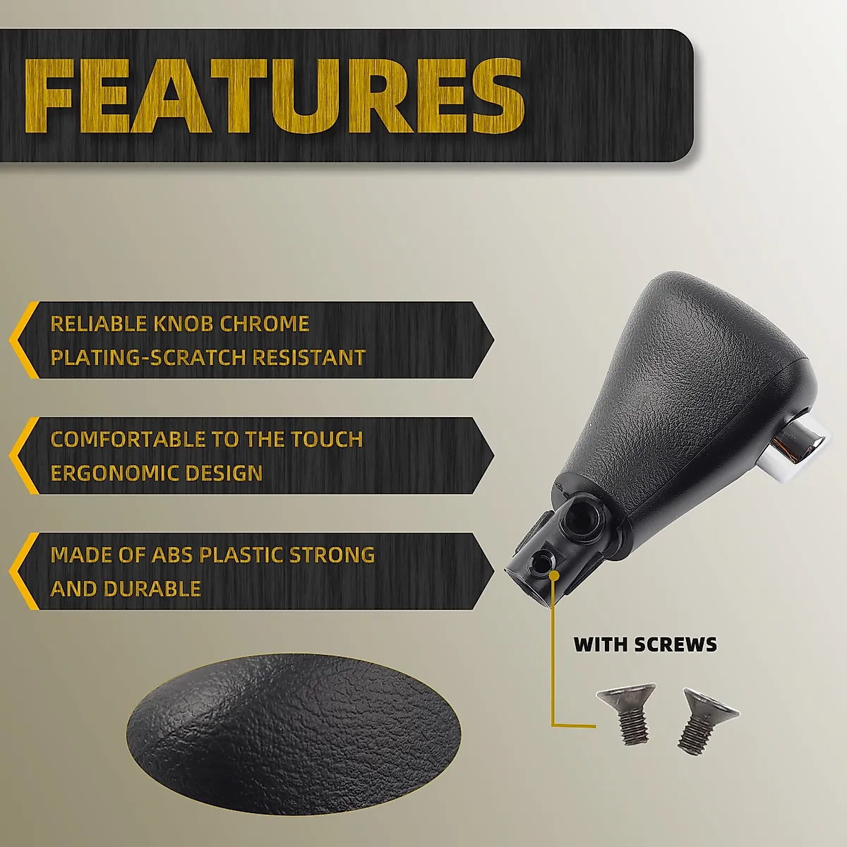 Dasbecan Gear Shifter Knob Compatible with Honda Accord 2003-2006 Automatic Shift Handle Replaces 54131-SDA-A51