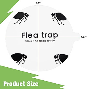 KILSACO Flea Trap Refill Discs- Sticky Glue Boards 14 Packs- 7.1 Inch Natural Glue Board, Non-Toxic Refill Glue Pad Replacement Mat Fits Most Flea Traps