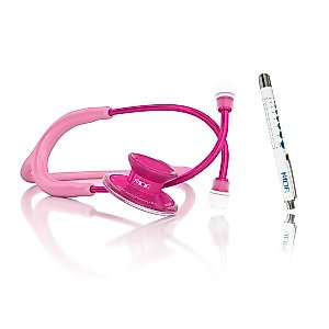 MDF Acoustica Lightweight Stethoscope for Doctors, Nurses, Students + MDF LUMiNiX Medical Professional Penlight