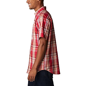 Columbia Men's Rapid Rivers II Short Sleeve Shirt, Mountain Red Multi Madras, Medium
