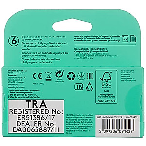 Logitech USB Unifying Receiver - Black