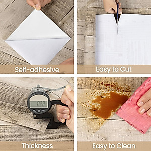 Anmon Wood Contact Paper 17.7" x 118" Peel and Stick Wallpaper, Grey Distressed Wood Wallpaper Shiplap Self Adhesive Removable Wall Paper, Wood Look Plank Rustic Natural Contact Paper for Wall