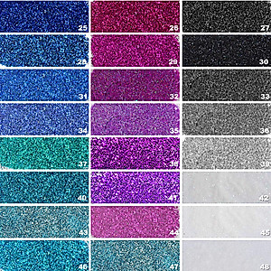 Teenitor 48 Colors Glitter Set, Fine Glitter for Resin, Arts and Craft Supplies Glitter, Festival Glitter Makeup Glitter, Cosmetic Glitter for Body Nail Face Hair Eyeshadow Lip Gloss Making