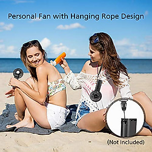 BRIGENIUS Mini Handhled Fan, 4000mAh Rechargeable Battery Operated USB Desk Fan, Small Personal Portable Fan 3 Speed Adjustable Powerful Fan for Travel Office outdoor Activities