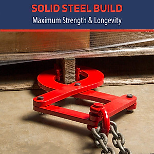 JORESTECH Pallet Puller Clamp Pallet Grabber Hook for Forklift Chain (E-Pallet-Puller, 4400 Lbs)