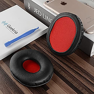 Geekria QuickFit Protein Leather Replacement Ear Pads for Sony MDR-ZX750DC MDR-ZX750 MDR-ZX750AP MDR-ZX750BN Headphones Earpads, Headset Ear Cushion Repair Parts (Black)