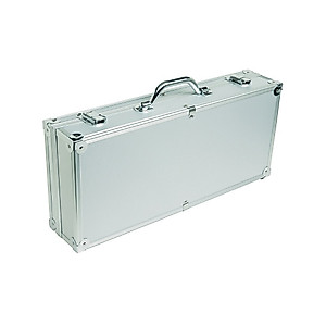 NEW! - American Mahjong Set - 166 White Tiles (All-in-One Rack/Pushers), Silver Aluminum Case - Large Classic Mah Jongg Game Set