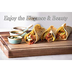 PREMIUM ACACIA Cutting Board & Professional Heavy Duty Butcher Block w/Juice Groove - Extra Large (17"x13"x1.4") Organic, End Grain Chopping Block. Ideal Serving Tray for Meat & Cheese