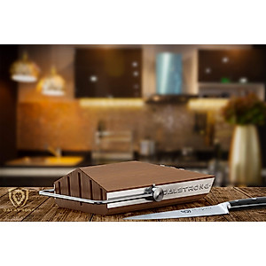 Dalstrong Knife Block Set - 5 Piece - Gladiator Series - with Modular, Multi-Level Block - German High Carbon Steel - Premium ABS Black Handles - NSF Certified