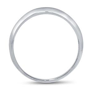 Size - 7.5 - Solid 14k White Gold 2mm Plain Classic Traditional Knife Edge Anniversary Ring Wedding Band