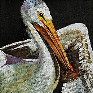 SOLD - Proud Pelicans, Seashore Birds by Internationally Renowned Painter Yary Dluhos
