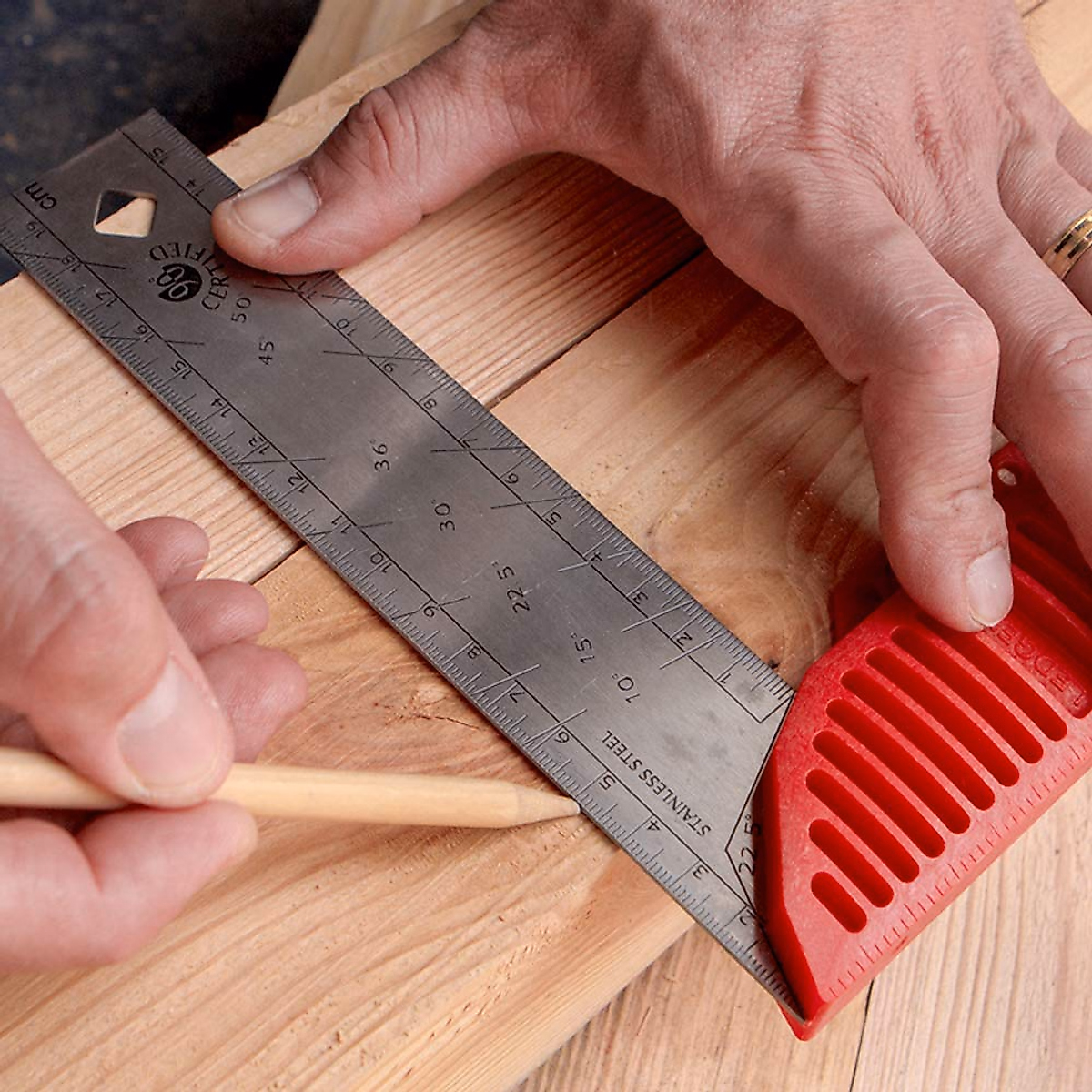 Kapro Set Legend Try with Mitre Square with Stainless Steel Blade & Handy Pocket Level - 4"