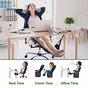 Portable Airplane Footrest - Perfect Travel Accessories to Relax Your Feet and Leg - Ergonomic Adjustable Flying Foot Rest for Airplane Travel, Air Plane Foot Hammock for Long Flight Bus Train Office