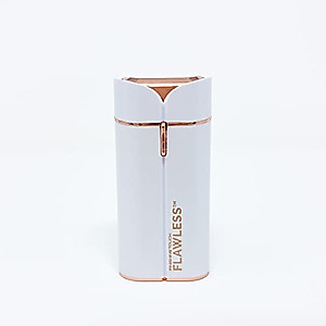 Finishing Touch Flawless Women's Painless Hair Remover Face Duo, Facial Electric Shaver Device, Dermatologist Approved, Hypo-allergenic, White/Rose Gold