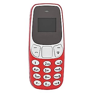 Mini Mobile Phone,Small Dual Card Dual Standby GSM Bluetooth Cell Phone with Built-in Voice Changer,MP3 / MP4 Music Player,Large Removable Battery,Red