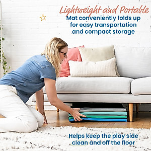 ECR4Kids SoftZone 123 Look at Me Activity Mat, Folding Playmat, Contemporary