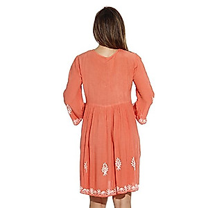 Riviera Sun Tunic Dresses for Women 21643-CORAL-3X
