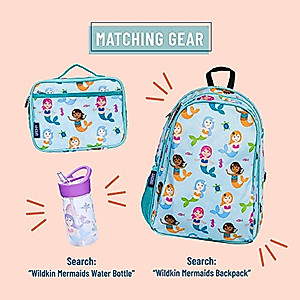 Wildkin Kids Insulated Lunch Box Bag for Boys & Girls, Reusable Kids Lunch Box is Perfect for Early Elementary Daycare School Travel, Ideal for Hot or Cold Snacks & Bento Boxes (Mermaids)