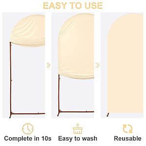 Fitted Wedding Arch Cover 7.2FT Pink Spandex Fabric Suitable for Wedding Arch Backdrop Stand, Birthday, Party, Baby Shower Banquet Arch Decoration (Pink, 7.2FT*4FT)