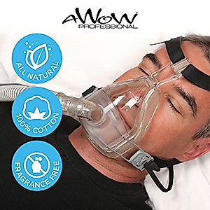 AWOW Professional CPAP Cleaning Wipes - Unscented 100% Cotton, Make CPAP-Mask-Cleaning easy for Daily CPAP/BiPAP Mask Maintenance, 62 CPAP Wipes per Canister. (3pk, 186 Wipes)