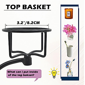 Hand Towel Holder, Matt Black Hand Towel Ring for Bathroom Wall Mounted, Heavy Duty Towel Hook with Candle Holder for Bathroom Wall Decoration