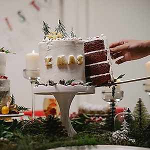 Gold Wedding Cake Cutting Set. Rustic Wedding Cake Knife Server Set. Cake Utensils for Bridal Shower & Wedding Cake Table Decorations. Gold Knife and Cake Server are Perfect Wedding Registry Gifts.