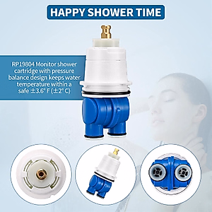 RP19804 Shower Cartridge Assembly Compatible with 1300/1400 Series Faucet Tub, RP19804 Pressure Balance Cartridge Compatible with Single-Handle Monitor Shower (1993~2007)