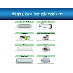 UpBright 18V 2.5A AC/DC Adapter Compatible with Cricut Explore Air 2 Expression 2 Create Mini Cake Maker Cutting Machine Cutter 14-0001 JOD-SWR-05758 KSAH1800250T1M2 KSAS0451800250M2 Power Supply Cord