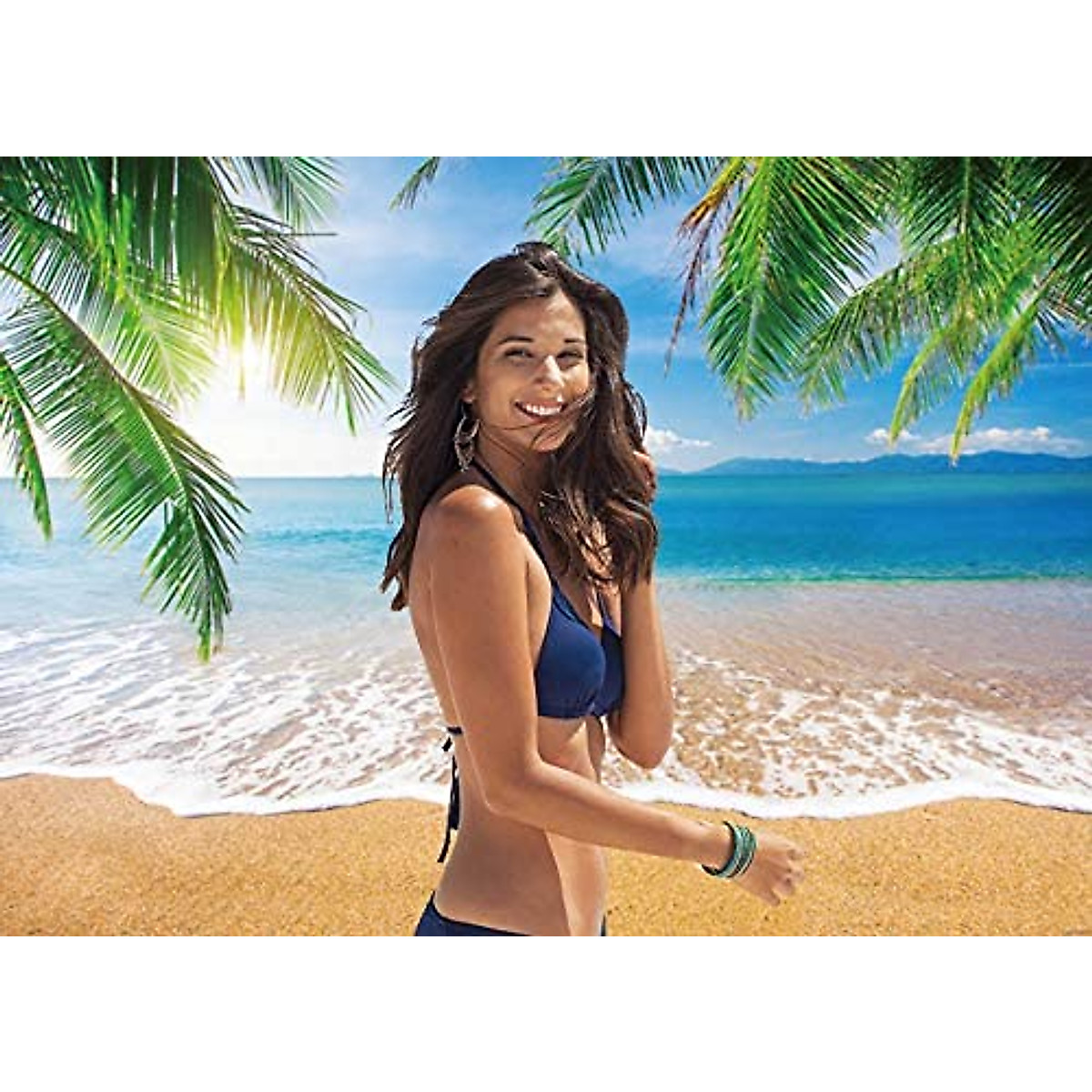 GYA 7x5ft Tropical Beach Background Photo Props for Studio,Wedding,Party Photography Backdrops Vinyl