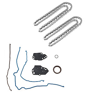 Camshaft Drive Variable Camshaft Timing Kit 3R2Z-6A257-DA for F'-ord Expedition F'150 F250 F350 Lincoln Mark LT Navigator 5.4L 3V Triton 2004-2013, with Phasers Sprockets Tensioners Guides Chains