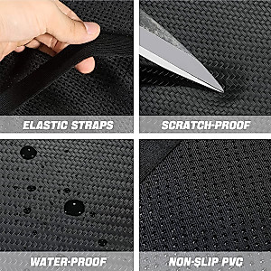 AUCELI Car Center Console Cover, Auto Armrest Protector Pad, Carbon Fiber PU Leather Seat Box Cover, Waterproof Middle Consoles Cushion for Arm Rest, Car Accessories for Truck SUV