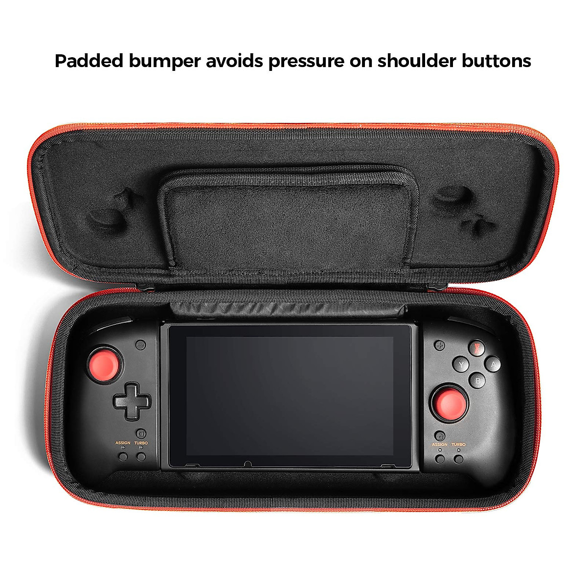 tomtoc Carrying Case for Hori Nintendo Switch Split Pad Pro Controller, Hard Shell Protective Travel Bag with 30 Game Cartridges, Switch Binbok Joy Pad Controllers case, Shockproof, Lightweight