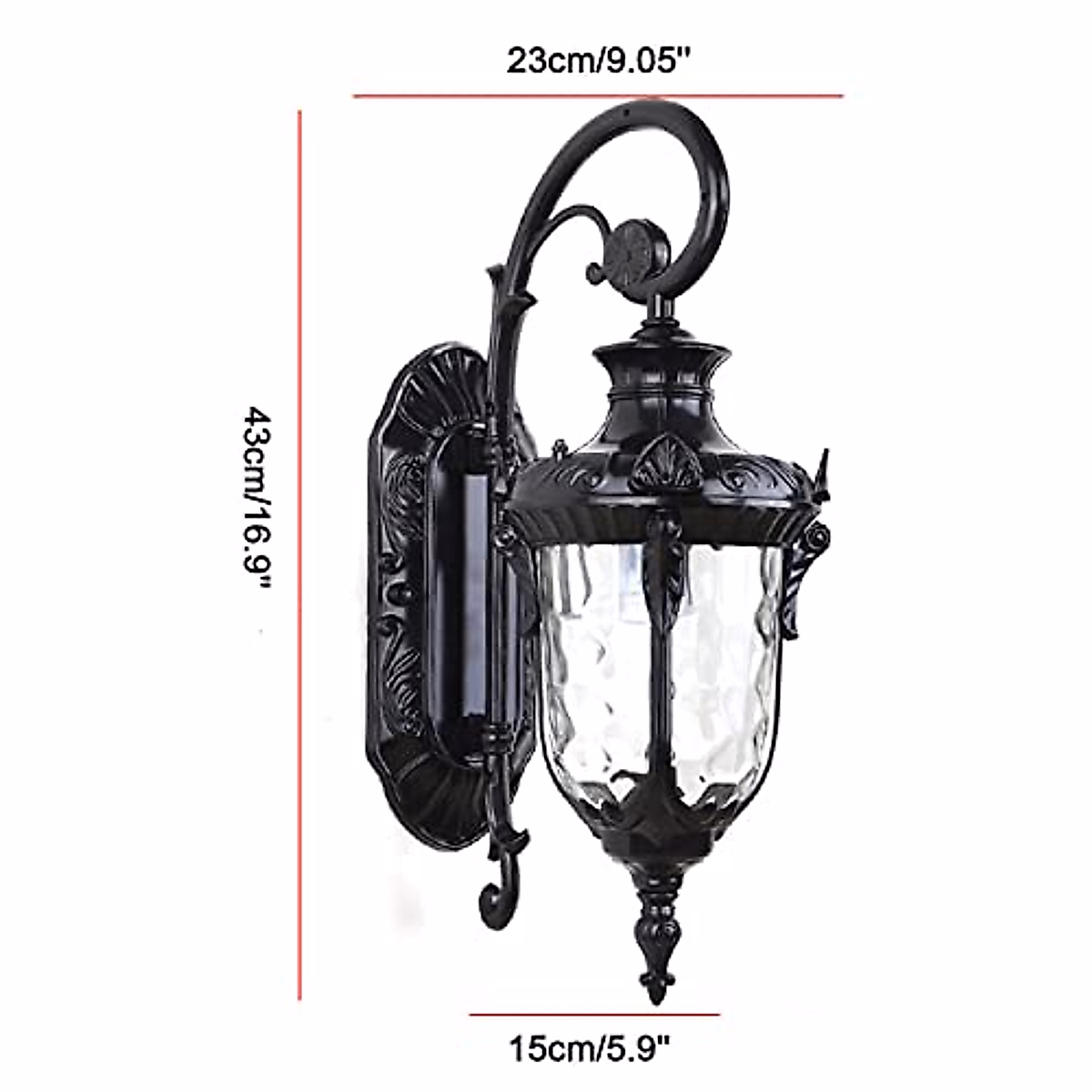 Bazargame Outdoor Wall Lantern,Outdoor Lighting Lantern Lamp,Dusk to Dawn Sensor Outdoor Wall Sconce,for Courtyard Garden House Garage Entrance